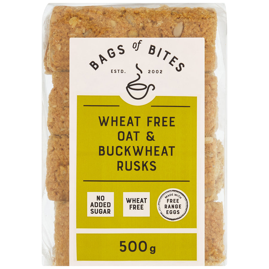 Oat & Buckwheat Rusks - No added Sugar / Wheat Free – Bags of Bites
